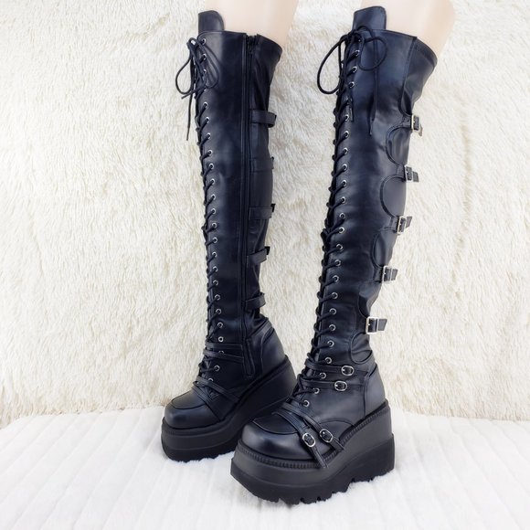 Demonia | Shoes | Thigh High Platform Goth Punk Rock Boots Shaker ...